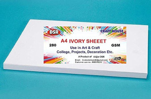 Flipkart.com | Eclet 20 Sheet A4 Size, 300 GSM Smooth Finish Ivory Drawing Paper Sheets, White ...