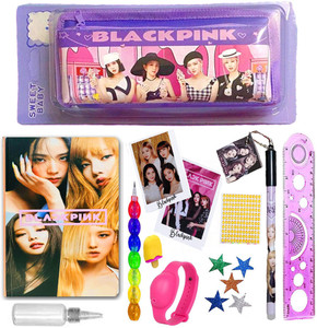 Flipkart.com | Neel 13-Pcs Black-Pink BTS Stationery Collection Set for ...