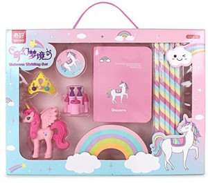Flipkart.com | Craftwings Unicorn Writing Set-Diary, Pencils, Sharpener ...
