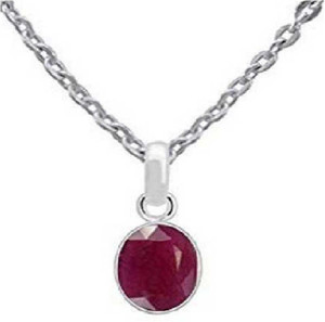 CEYLONMINE Silver Ruby Stone Pendant Silver Ruby Bronze Pendant Price in India - Buy CEYLONMINE ...