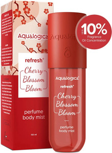 Buy Aqualogica Refresh + Cherry Blossom Bloom Perfume Body Mist with Zemea and Hyaluronic Acid ...