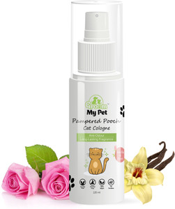 Groom My Pet Pampered Pooch Cat Cologne, Anti-Odour & All Day Fragrance Vanilla & Rose Cologne ...
