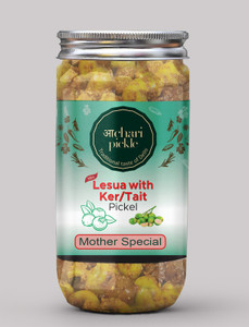 ACHARI PICKLES Gunda/Lesua With Ker/Tait Mix Pickle Mother Special(400 GM) Ghar Ka Achar Mixed ...
