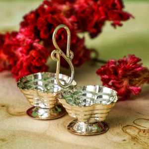 BRASS BLESSING Worship KANKAWATI | German Silver | KANKAVATI FOR POOJA Mandir (1243) Silver ...