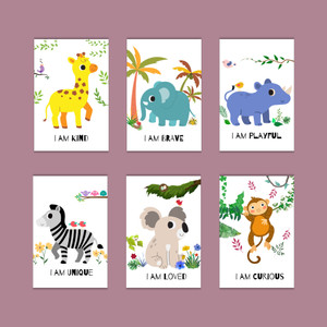 Wondrous Wildlife: Affirmation Posters with Jungle Animals - Set of 6 ...