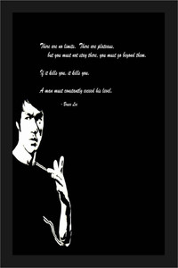Bruce Lee Motivational Poster with A4 Size Frame F-191 Paper Print ...