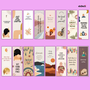 Readers Boho Bookmark Set – 16 Unique Designs – Thick 350 GSM Paper ...