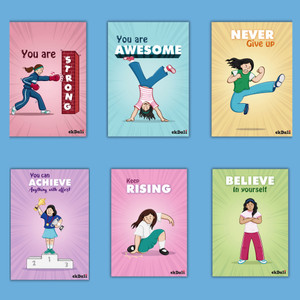 Shine Bright: Inspirational Poster Set for Girls' Spaces Paper Print ...