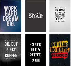 Funny / Inspirational / Motivational Posters. Pack of 6. Paper Poster ...