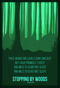Poster Stopping By Woods Robert Frost Inspirational sl-18165 (Large ...