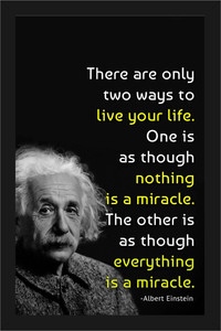 Albert Einstein Motivational Poster with A4 Frame F-106 Paper Print ...