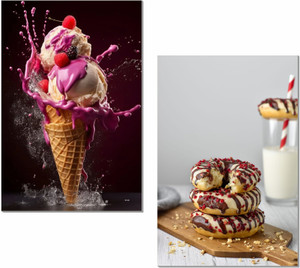 Ice-Cream Cone Posters, Donuts Posters for Wall Decoration (12 x 18 ...