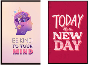 'Motivational Posters' (Pack of 2) for Room & Office Paper Print - H ...