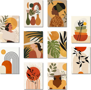 Boho Posters Pack of 10 (11.7 x 8.2 Inches) 300 GSM | Boho Home Decor ...