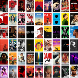 Pack of 54 Music Album Aesthetic Wall Collage Kit Posters | Self ...