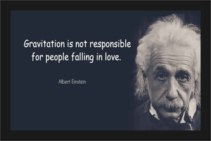 Albert Einstein Motivational Poster with A4 Frame F-87 Paper Print ...