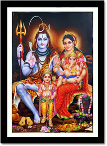 Shiv Parvati Poster for Room,Lord Shiva framed poster for room and home Photographic Paper ...
