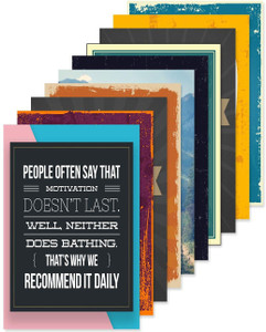 Quote and Motivational Poster Set of 10 (Size 45 x 30 cm )d86 Paper ...
