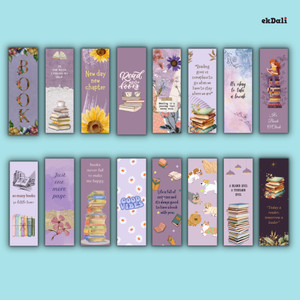 Purple Bookmarks for Bookworms – Set of 16 – Premium 350 GSM Thick ...