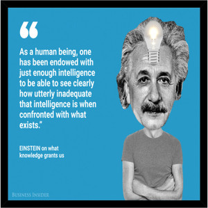 Albert Einstein Poster with Frame S-16 Paper Print - Quotes ...