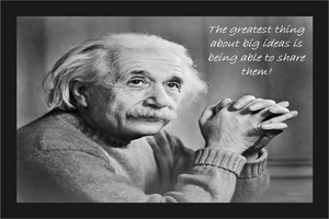 Albert Einstein Motivational Poster with A4 Frame F-133 Paper Print ...