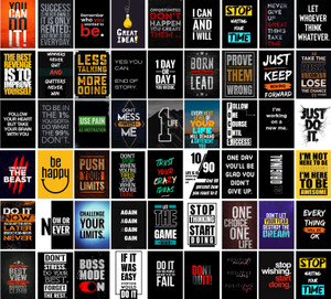 Motivational Poster Pack Of 54 - 6x4 Inch Wall Posters Aesthetic ...