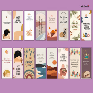 Boho Bookmarks Set of 16 – Minimalist 2x6" Bookmarks for Bookworms ...