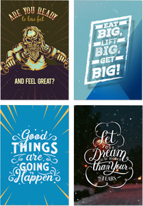 Dream Big Inspirational Quotes 4 Motivational Poster Set Collection For ...