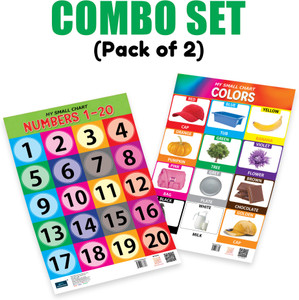 Bookford Publications My small chart Numbers & Colors (Set Of 2 ) Paper ...