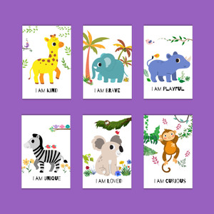 Cuddly Creatures: Positive Affirmation Jungle Posters - Set of 6 ...