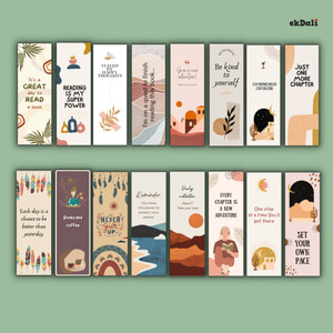 Readers Boho Bookmark Set – 16 Unique Designs – Thick 350 GSM Paper ...
