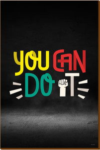 You can Do It Motivational Poster with Wooden Base without Frame (A3 ...