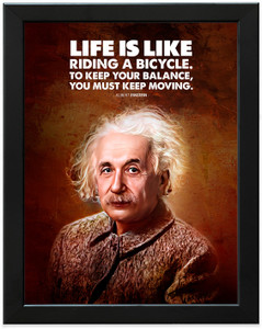 Albert Einstein Motivational and Inspirational Quote Poster with Frame ...