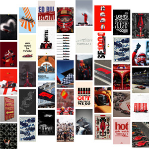 Formula 1 Aesthetic Wall Collage Kit || 30 Unique Poster Set + Free ...