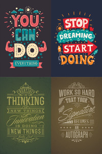 Unleash Your Potential: Motivational Quotes Poster Pack With UV Coated ...