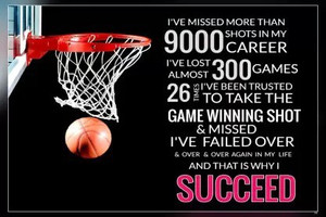 Michael Jordan Quote - Failure Is Key To Success - Motivational Matte ...