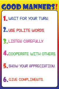Early Learning "Good Manners" Poster|Kids Education Wall Poster For ...