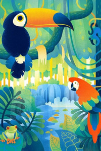 Jungle Theme Poster | Jungle Posters for Room | Unframed | With Self ...