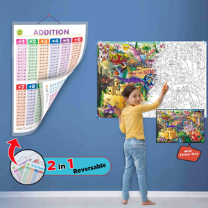 2 IN 1 ADDITION AND SUBTRACTION CHART and GIANT DRAGON COLOURING POSTER ...