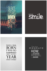 Funny / Inspirational / Motivational Posters. Pack of 4. Paper Poster ...