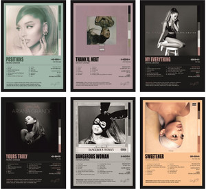 Pack of 6 -Ariana Grande Music Album Wall Posters (A4 Size) Wall Art ...