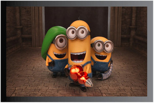 Minions Movie Frame Poster For Room Synthetic Wood Gloss Lamination F24 ...