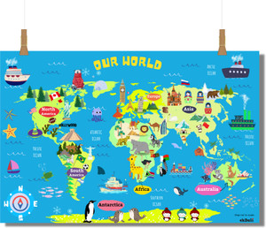 World Map and Its Countries | Learn about the Landmarks, Animals ...