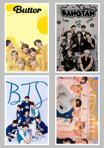Pack Of 4 Famous BTS Poster For BTS ARMY Paper Print - Music posters in ...