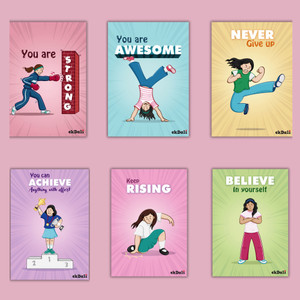 Girl Boss Motivation: Set of 6 Posters for Young Leaders Paper Print ...