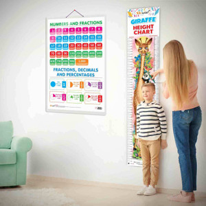 NUMBERS AND FRACTIONS CHART and GIRAFFE HEIGHT CHART | Set of 2 charts ...