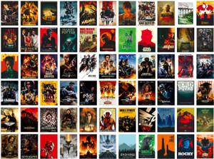 Wall posters HOLLYWOOD MOVE 7 COLLAGE KIT 250 GSM PREMIUM PAPER (PACK ...