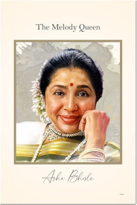 Asha Bhosle Poster | Indian Musician and Singer Posters for Wall Decoration Fine Art Print ...
