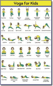 Yoga Wall Poster for Kids | Yoga Poses & Mudras Wall Poster 35 Asanas ...