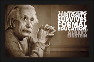 Albert Einstein Motivational Poster with A4 Frame F-128 Paper Print ...